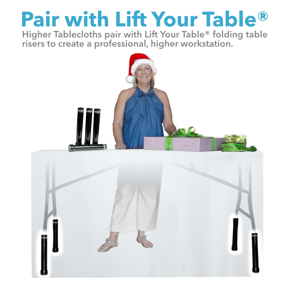Custom Longer Length Tablecloths – Lift Your Table® folding table ...