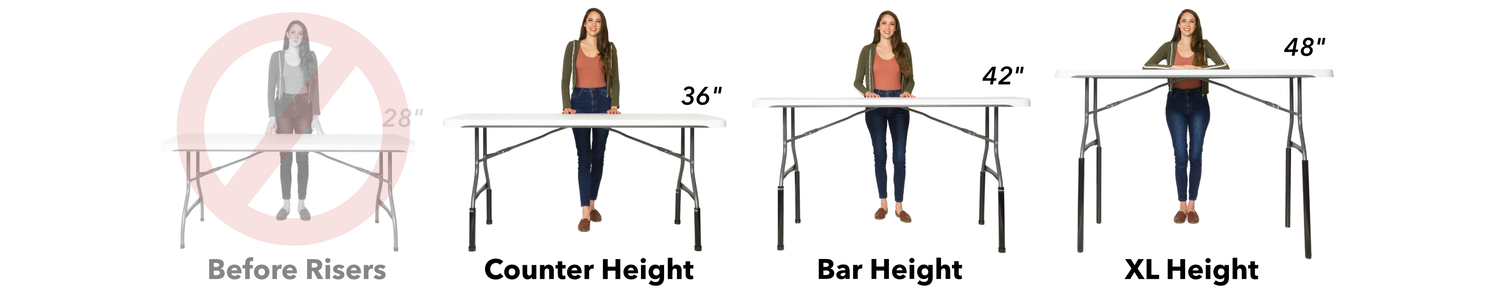The Original Folding Table Riser – Lift Your Table® folding table ...