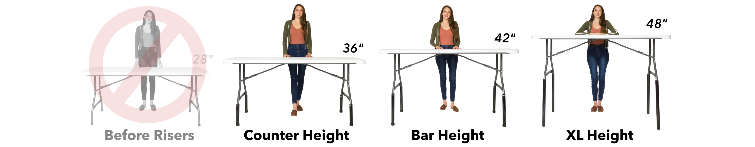 The Original Folding Table Riser – Lift Your Table® folding table ...
